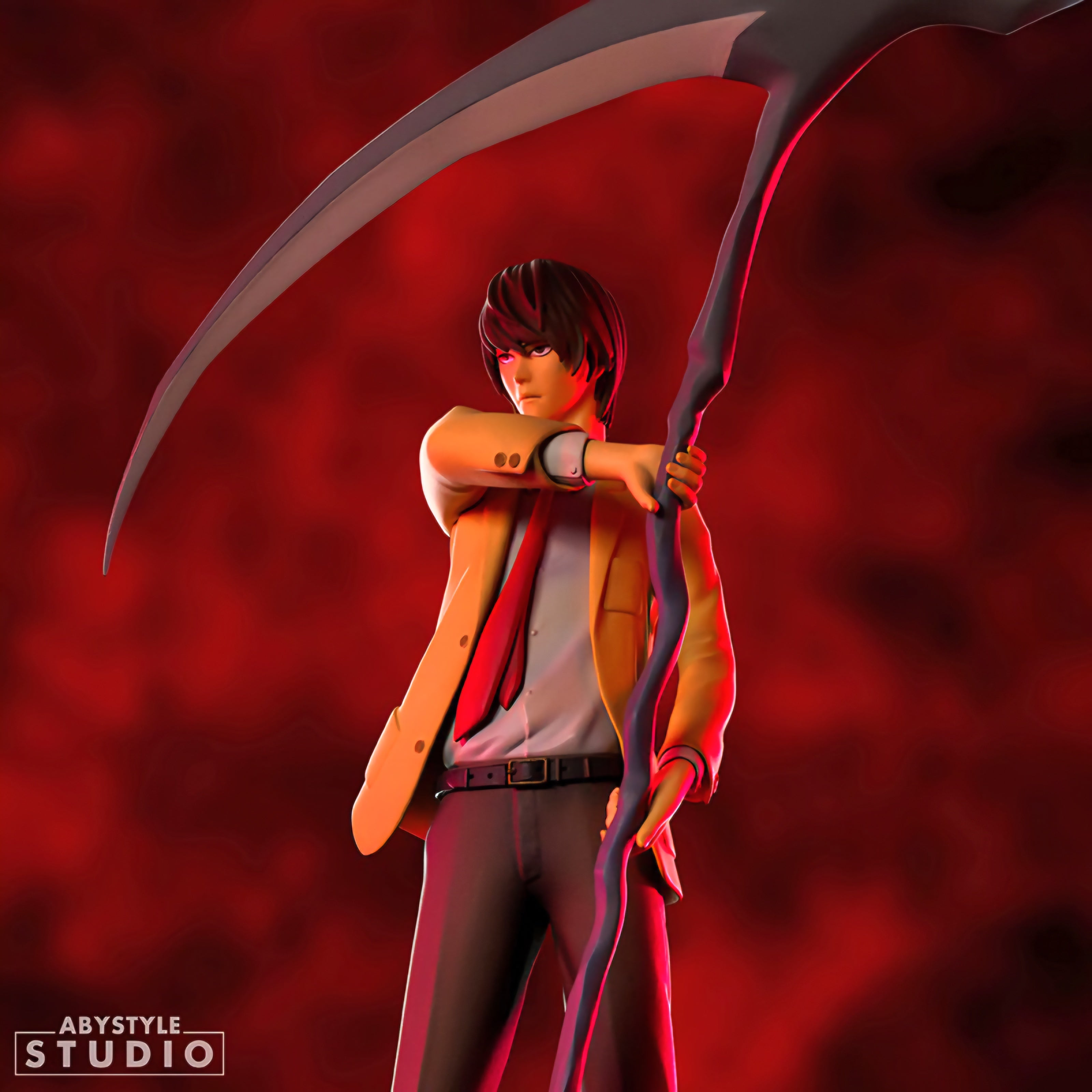 Light Yagami Death God Scythe Pose Action Figure | Death Note ABYstyle