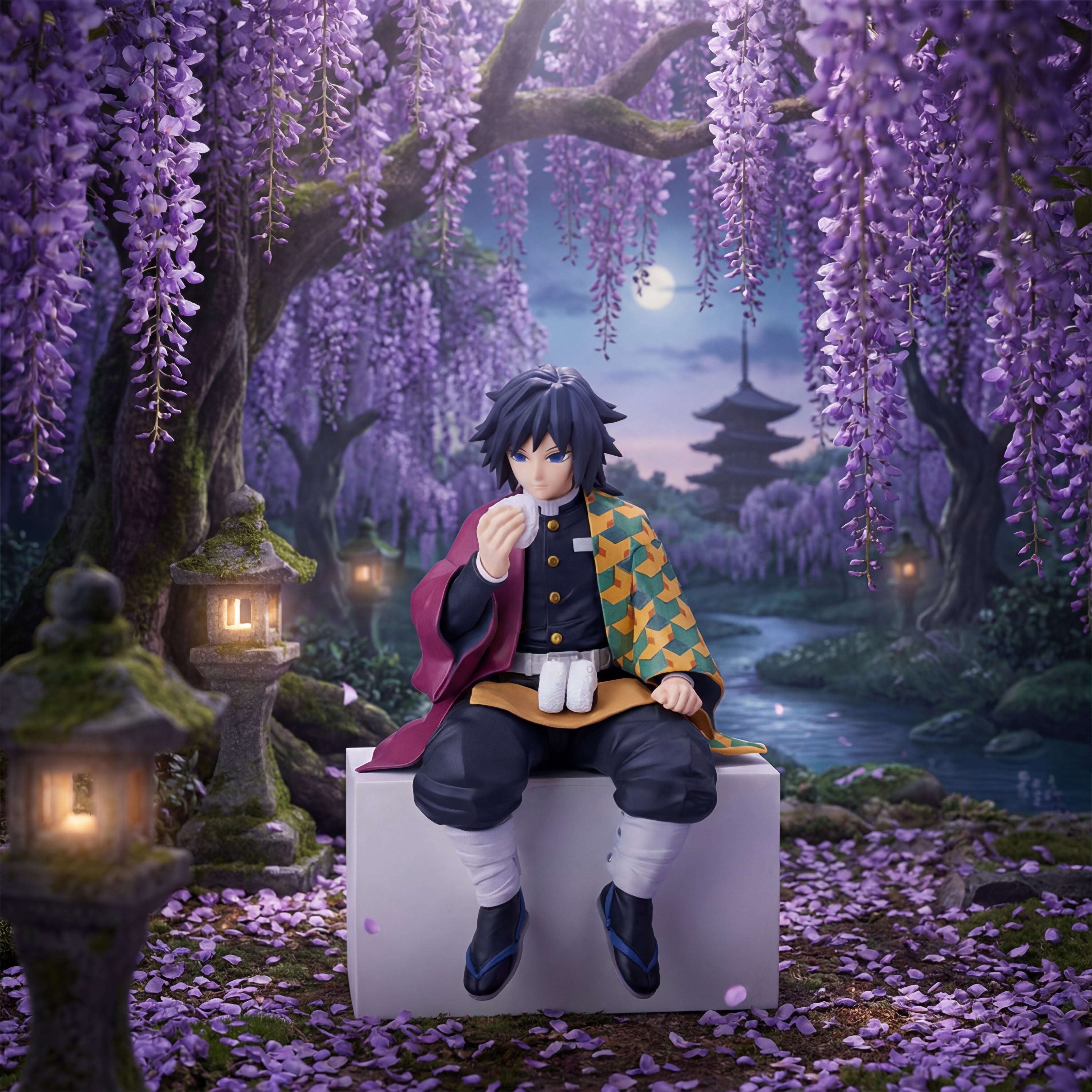 Giyu Tomioka Calm Sitting Pose Action Figure | Demon Slayer Anime Coll ...