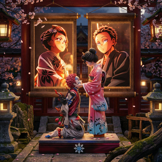Akaza & Koyuki Emotional Scene GK Statue | Demon Slayer Kimetsu no Yai